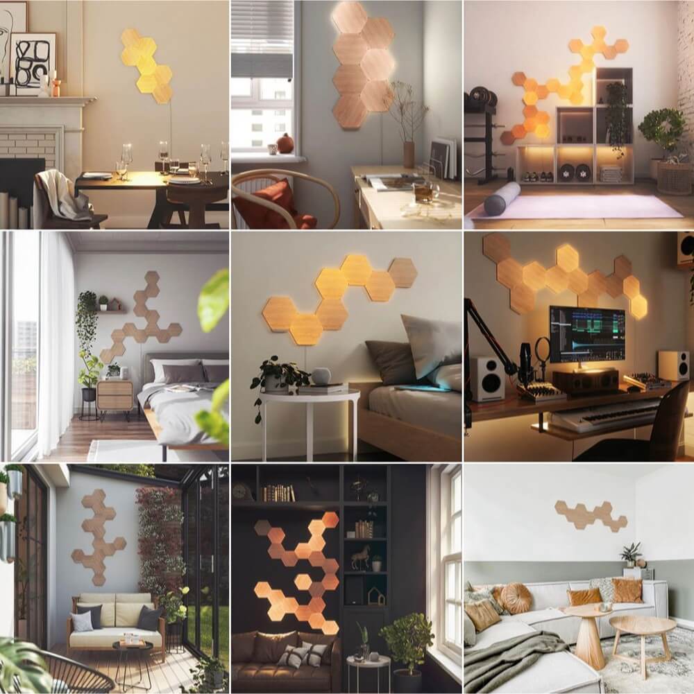 Nanoleaf Elements | Wood Look Panels | Smart LED Lights